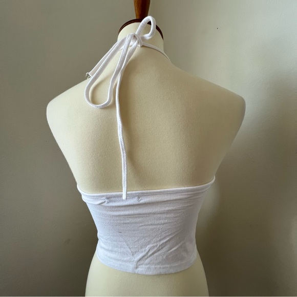 Brandy Melville | Tops | Brandy Melville White Halter Top | Poshmark